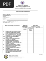 Teacher 1 Application Document Checklist | PDF