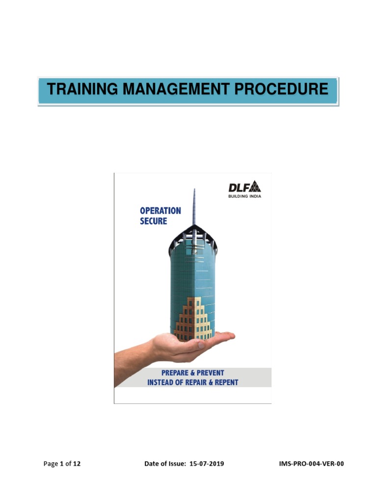 IMS Training Management Procedure | PDF | Evaluation | Performance ...
