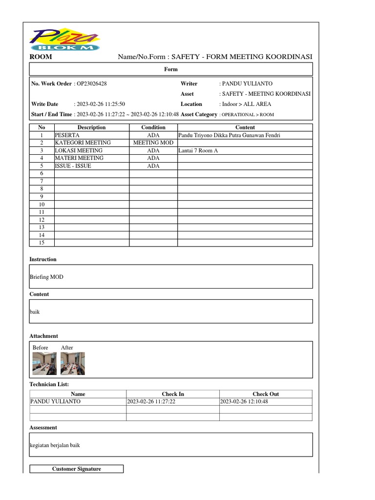MOD Meeting Coordination Summary | PDF