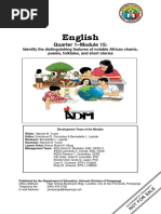 English 7 Quarter 2 Module 7 | PDF | Poetry | Rhyme