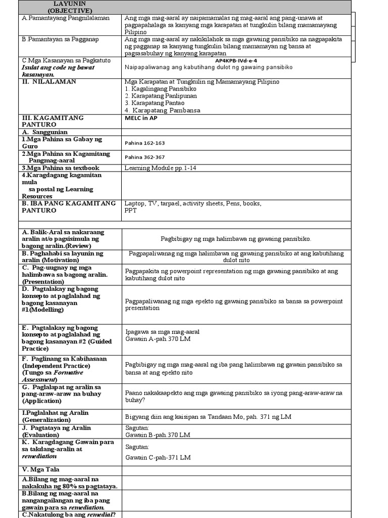 Karapatang Pambansa: Isulat Ang Code NG Bawat Kasanayan | PDF