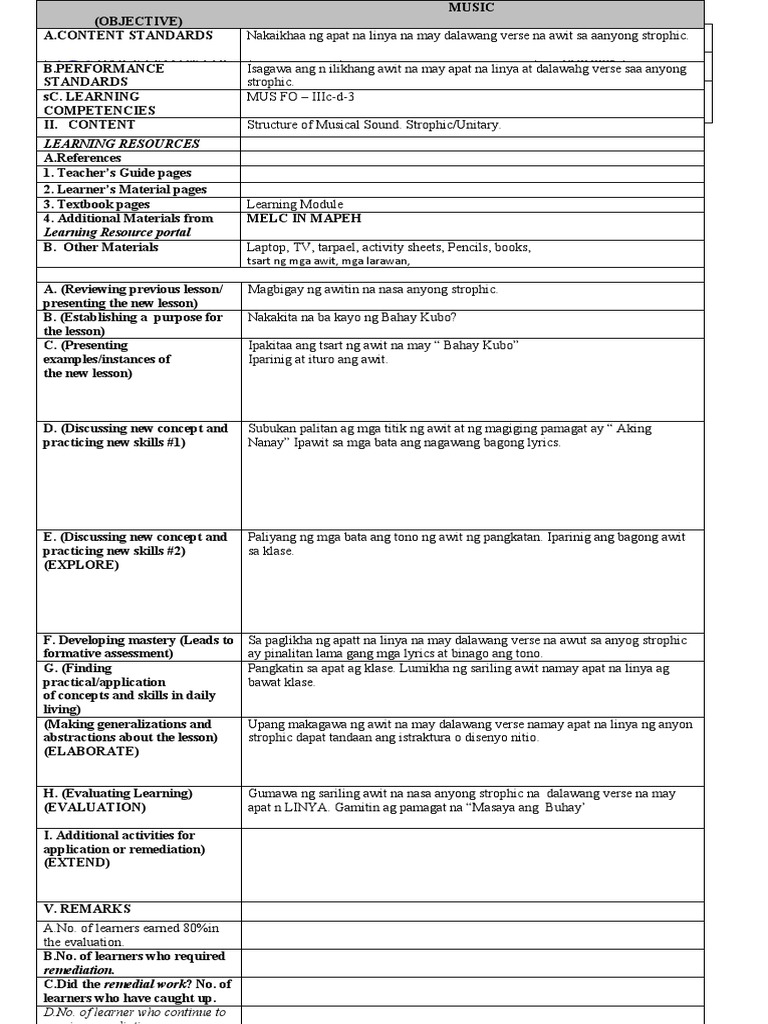 DLL Mapeh Q3 W3 | PDF