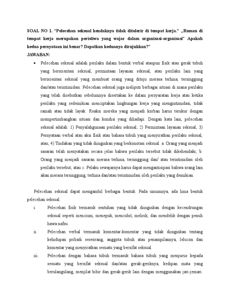 Pencegahan Pelecehan Seksual di Tempat Kerja | PDF