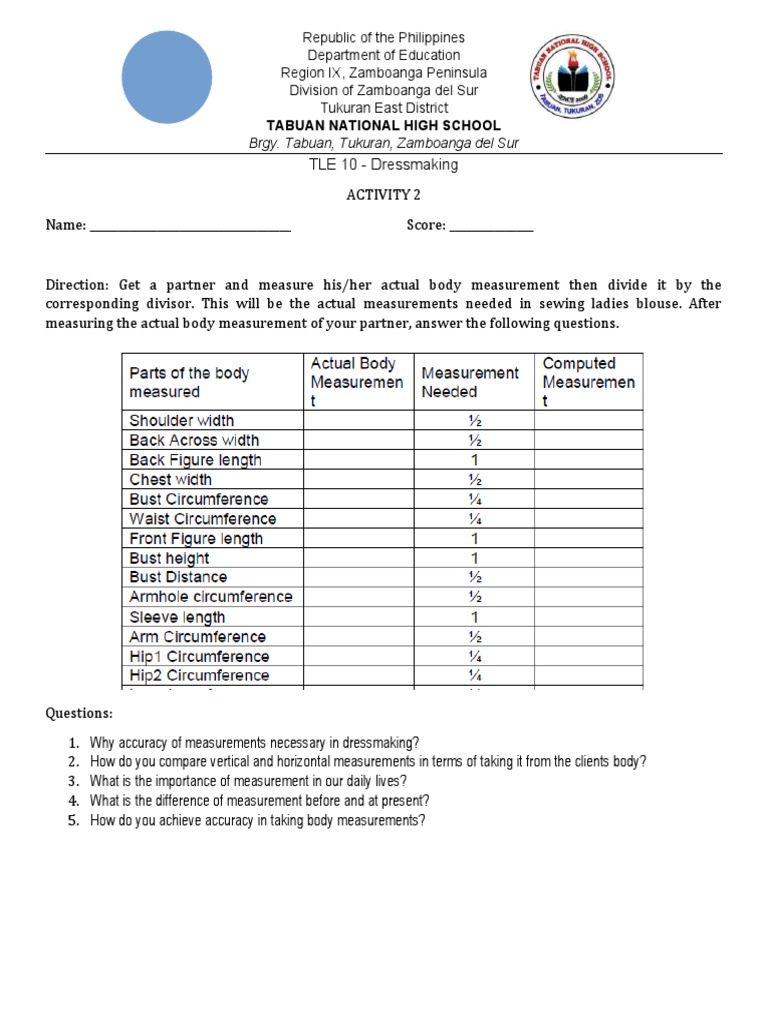Activity Sheet of Cot1 | PDF