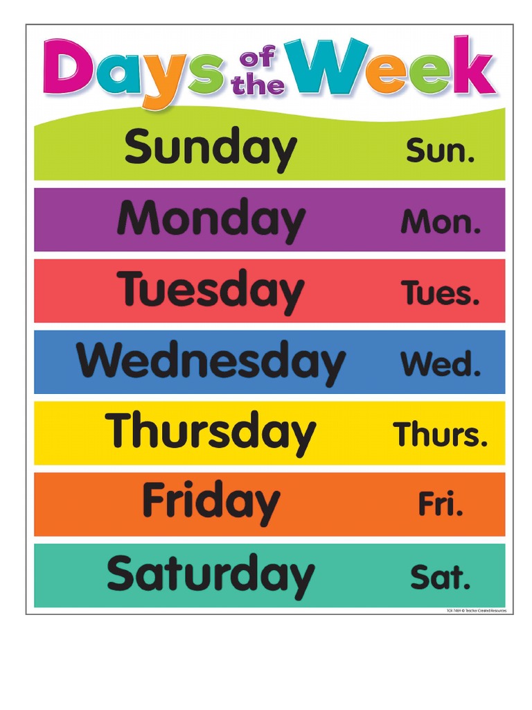 Days of The Week | PDF