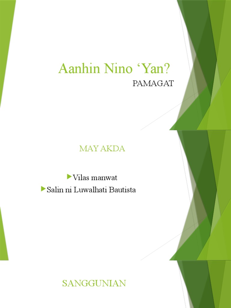 Aanhin Nino 'Yan? Analysis and Insights | PDF