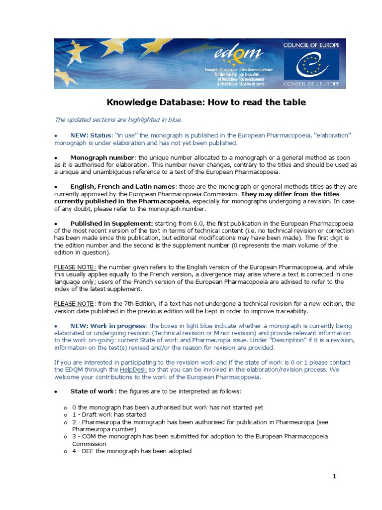 How To Read This Table | PDF