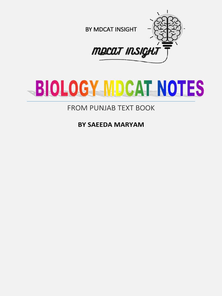 1.cell Biology Notes - Mdcate | PDF