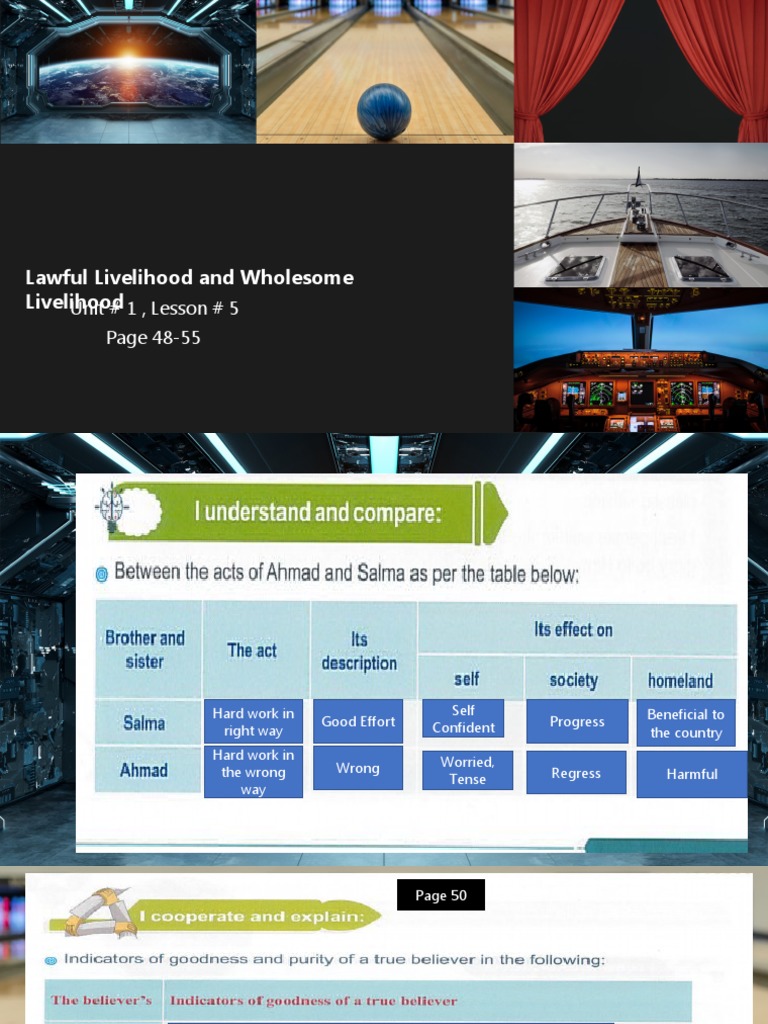 GR 8 Answer Key Lesson 5 Lawful Livelihood and Wholesome Livelihood 1 | PDF