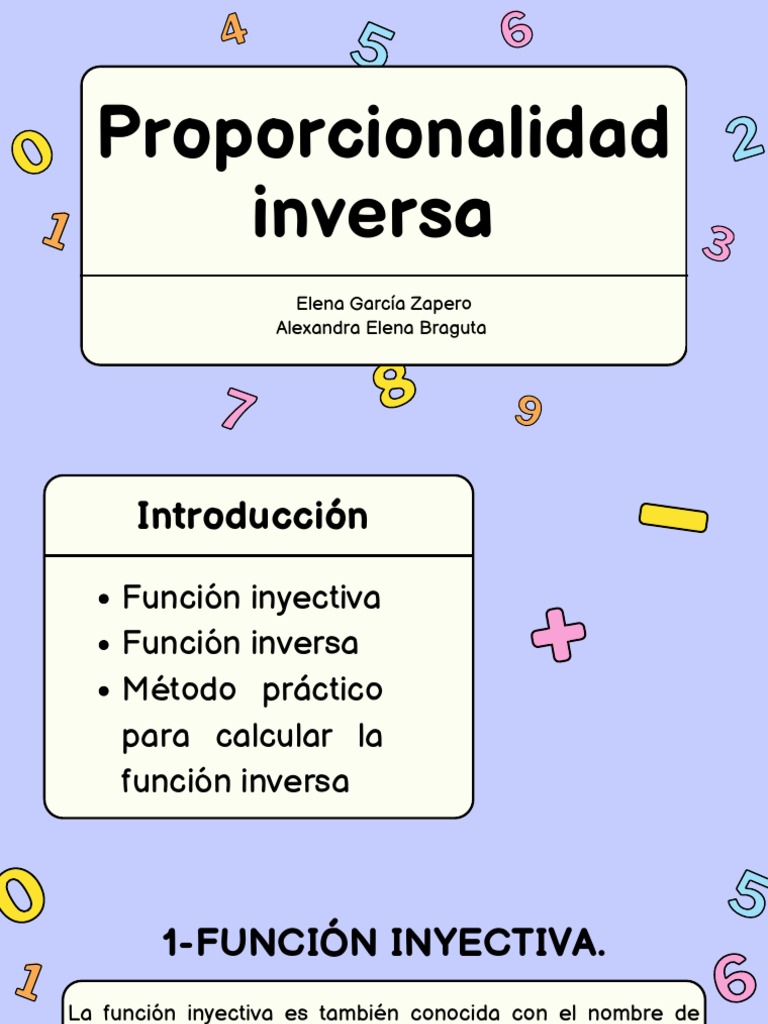 Proporcionalidad Inversa | PDF | Función (Matemáticas) | Matemáticas