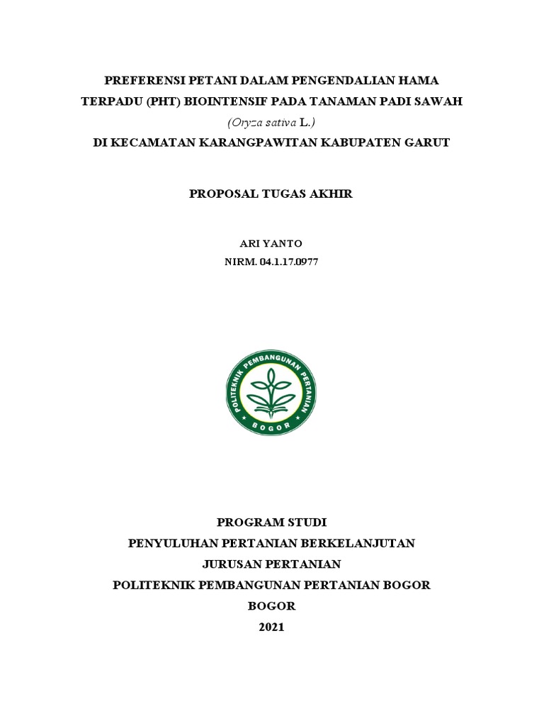 Proposal Ari Yanto - Rev.1 - D.PC | PDF