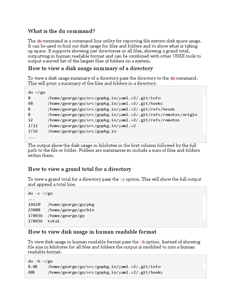 Du Command | PDF | Technology & Engineering