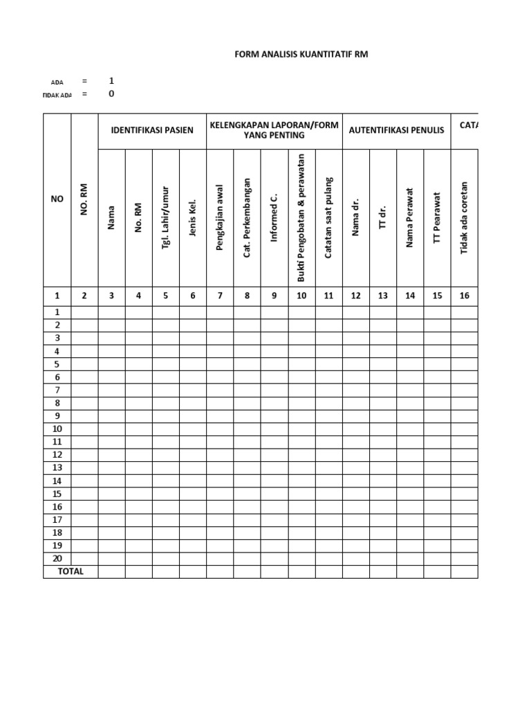 Form Analisis Kuantitatif RM 23 | PDF