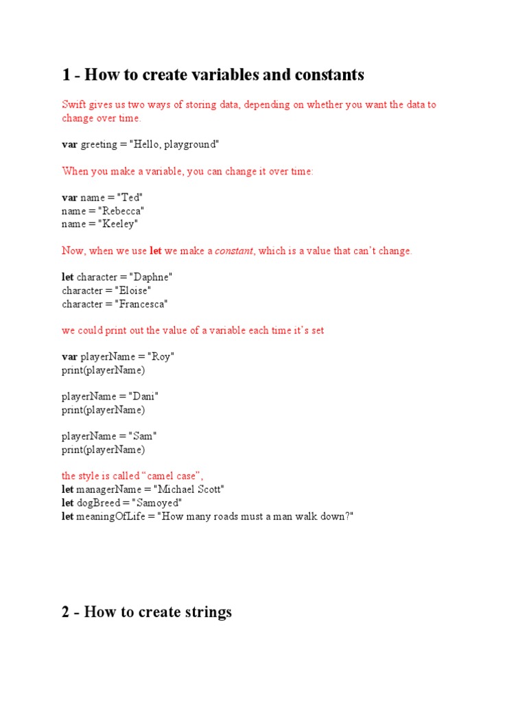 Swift Language Pdf Parameter Computer Programming Swift Programming Language 2804