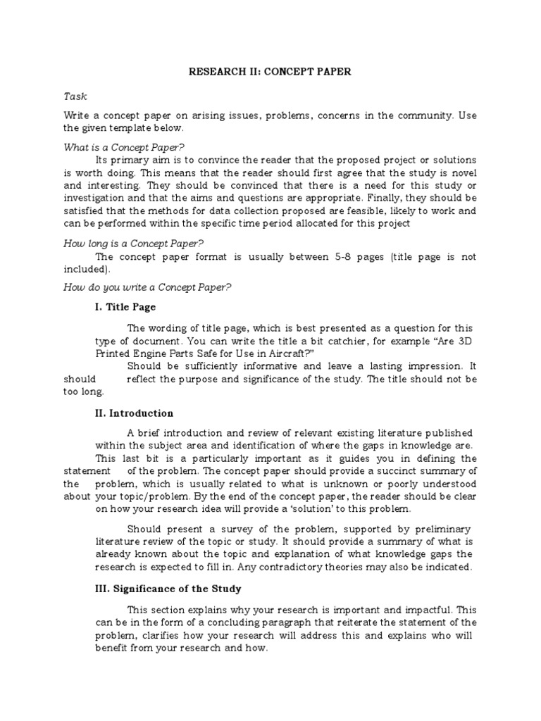 Concept Paper Making | PDF