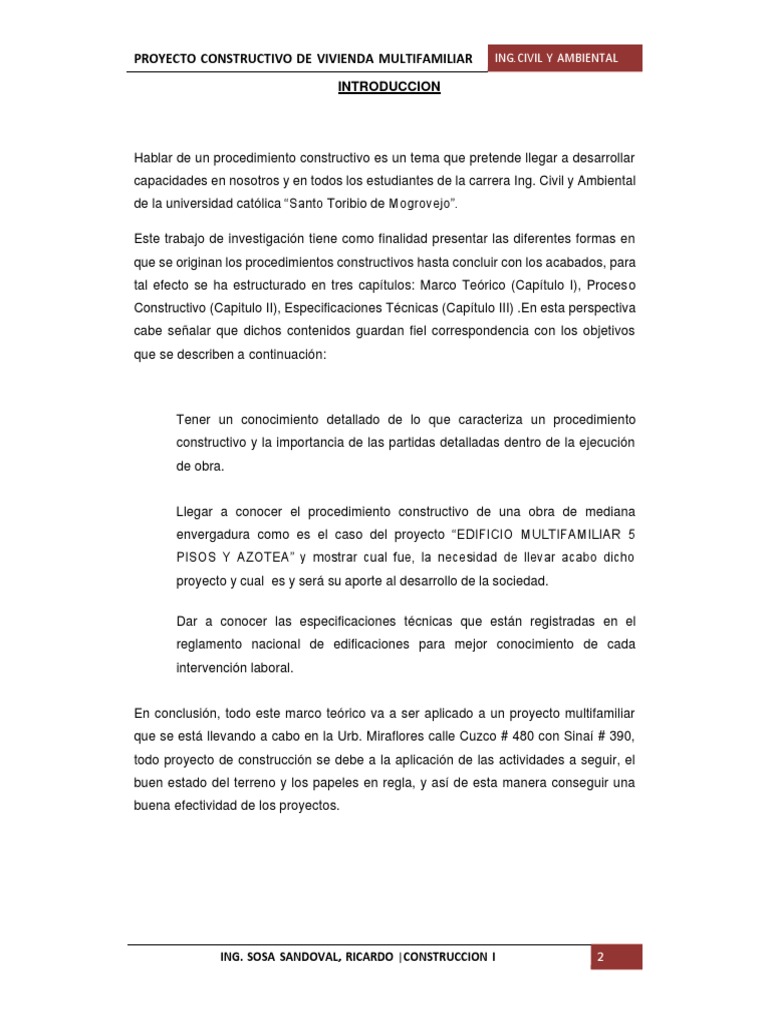 Proceso Constructivo de Una Casa | PDF