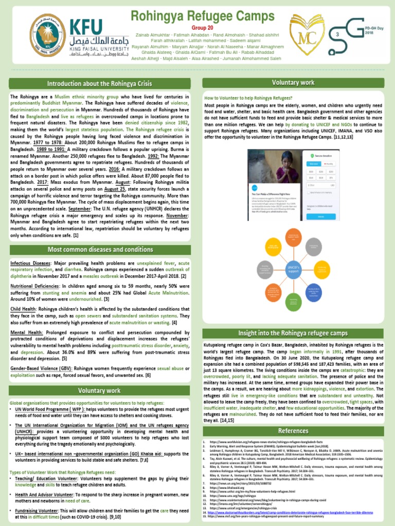 20, Female, PDS E-Poster | PDF | Rohingya People