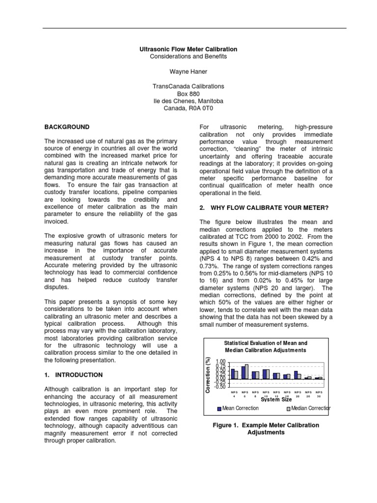 USM Flow Calibration | PDF