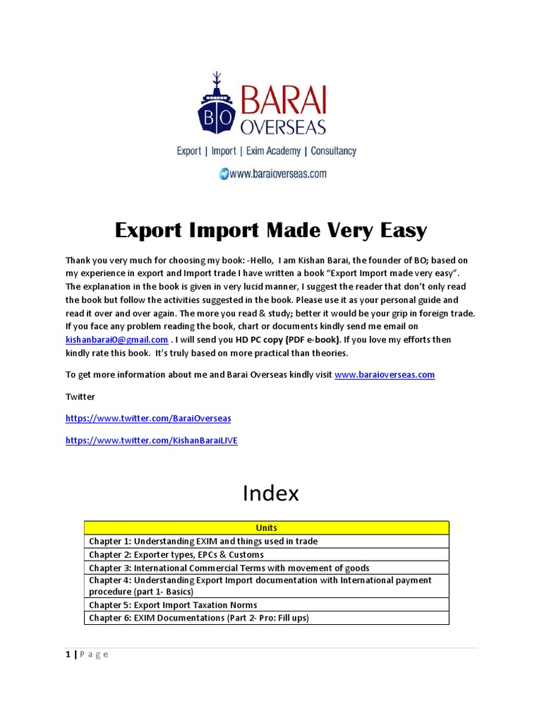 Exim Made Very Easy Pro HD (1) - 1 | PDF