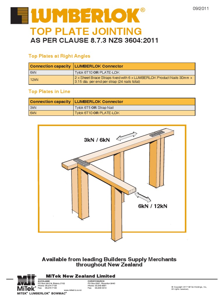 Top Plate Connection Specifications | PDF