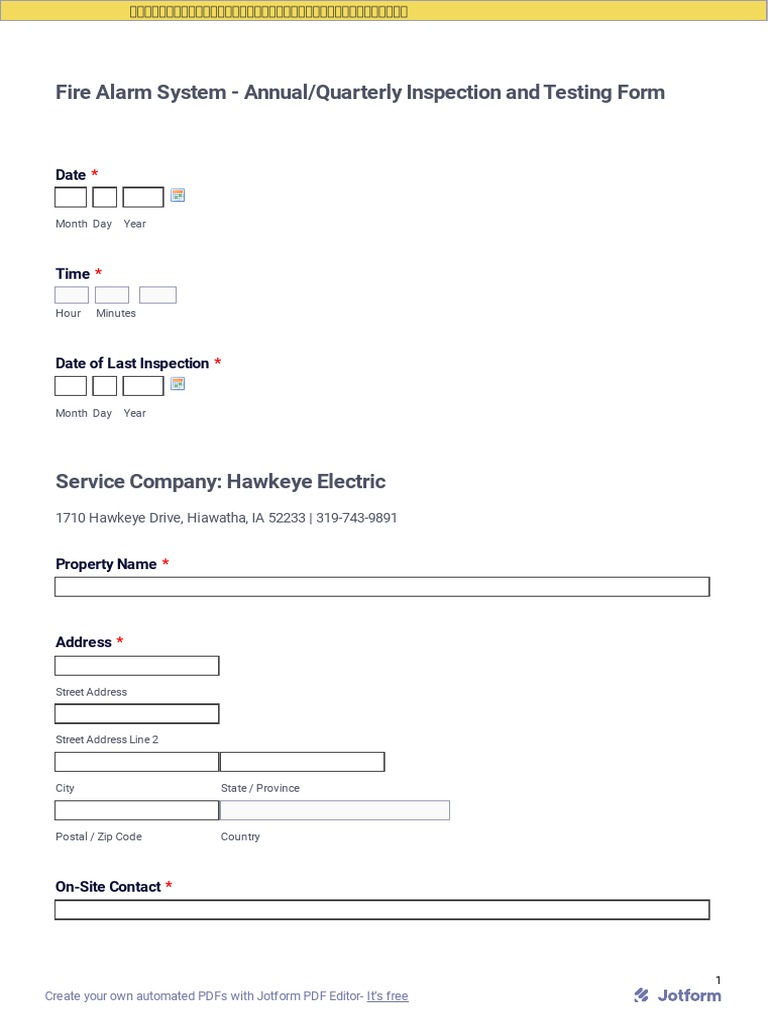 Formulaire de Rapport Du Système D'alarme Incendie | PDF | Power Supply | Telephone