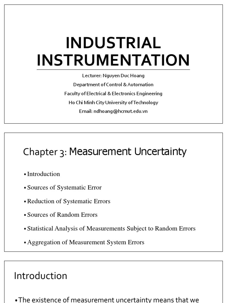 Industrial Instrumentation | PDF | Variance | Normal Distribution