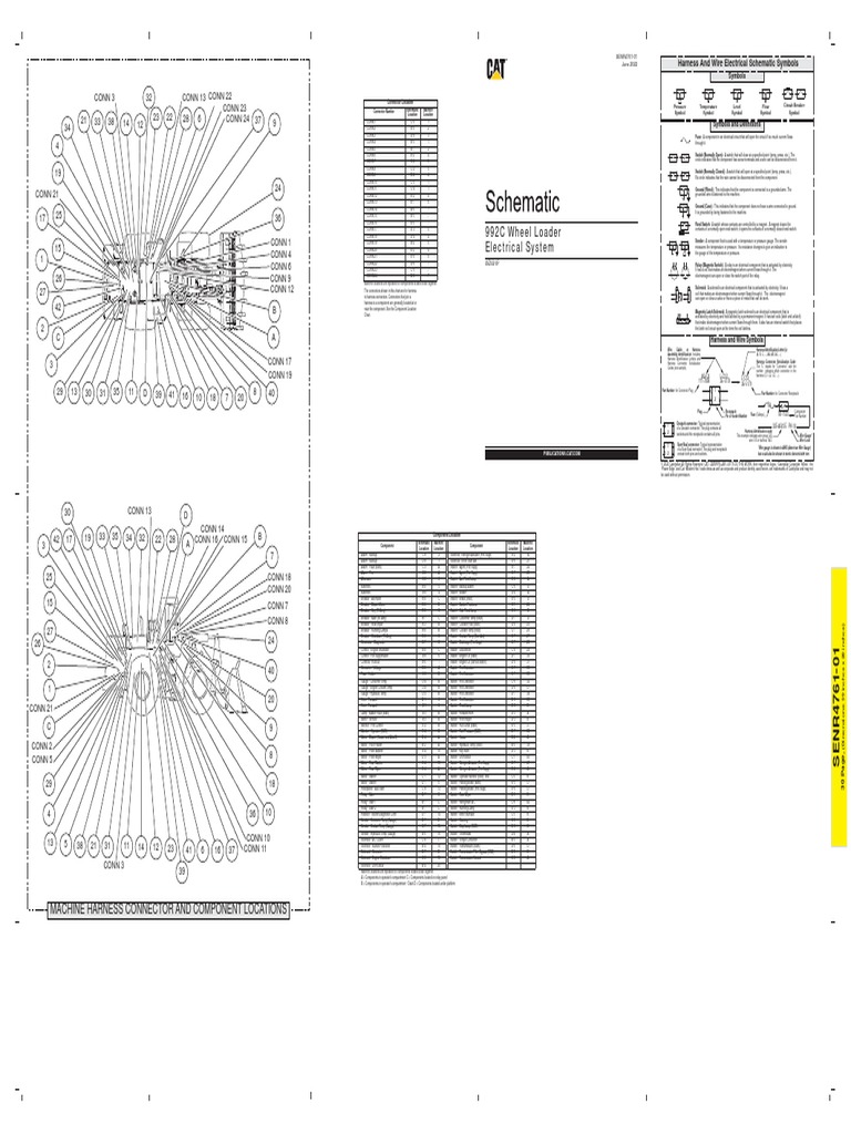 Electrical System 992C Wheel Loader: Machine Harness Connector and ...