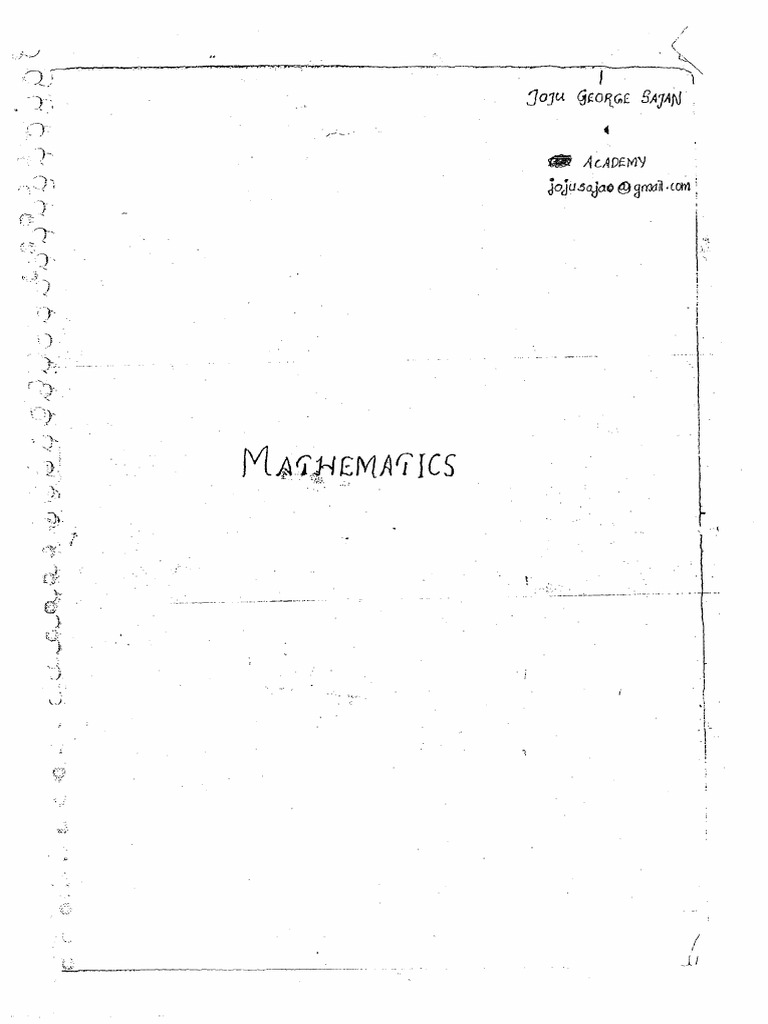 Mathematics Old | PDF