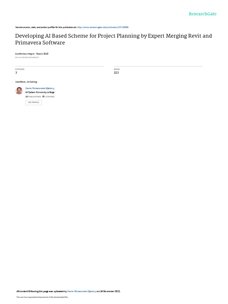 AI-Driven Project Planning with Revit & Primavera | PDF | Building ...