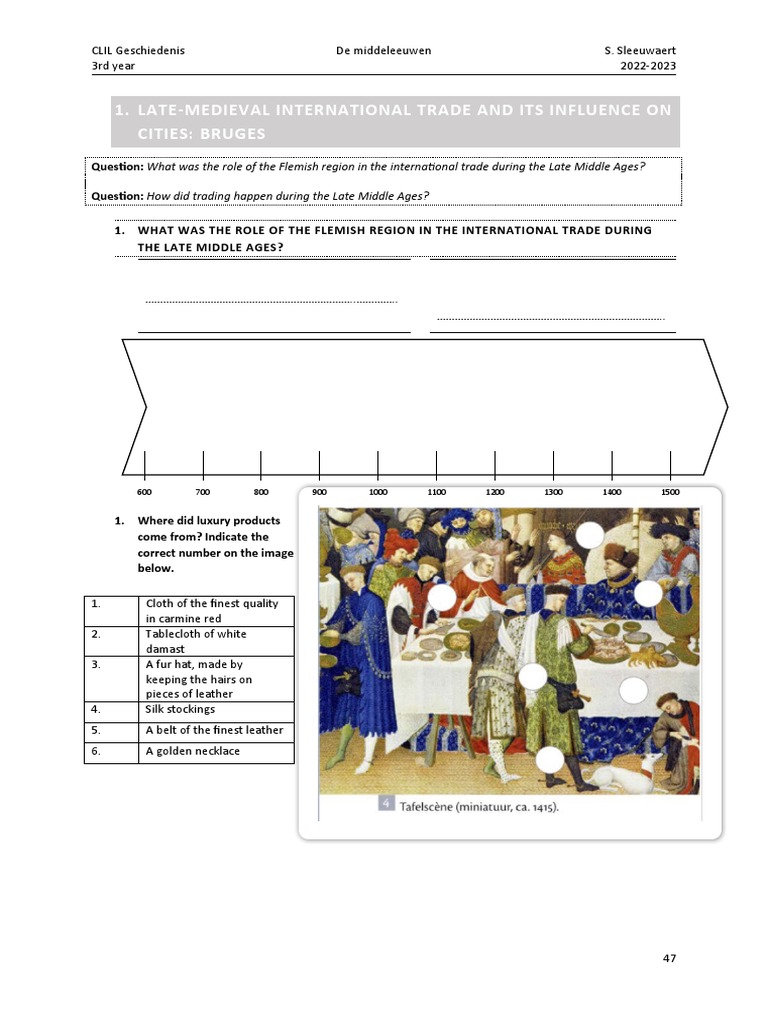 Unit 8 - International Trade and Medieval Cities - Kopie | PDF | Trade ...