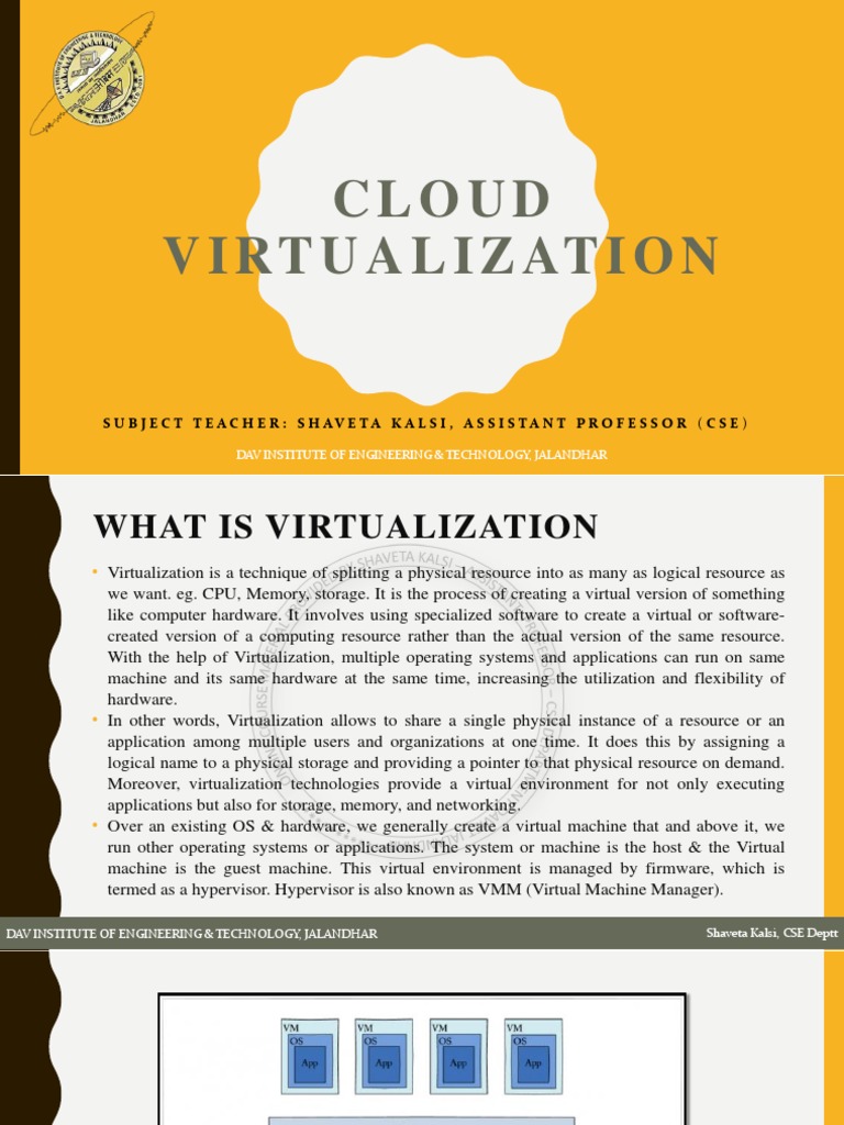 Cc Ppt4 Pdf Unit 2 Pdf Virtualization Operating System