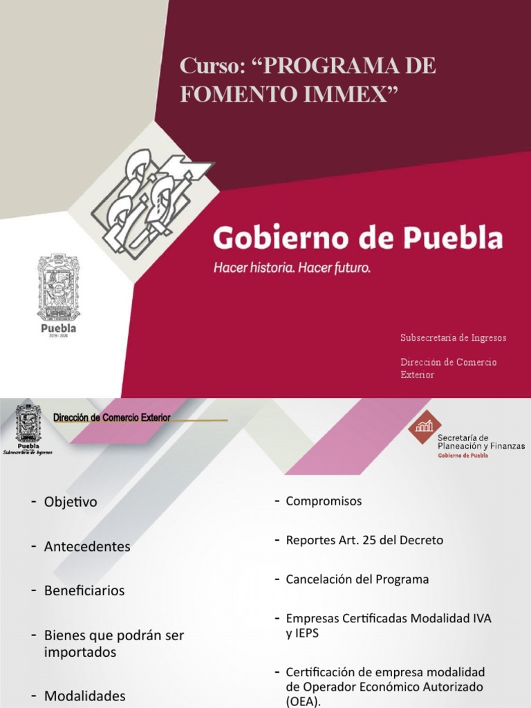 Immex Presentación | PDF | Exportaciones | El comercio internacional