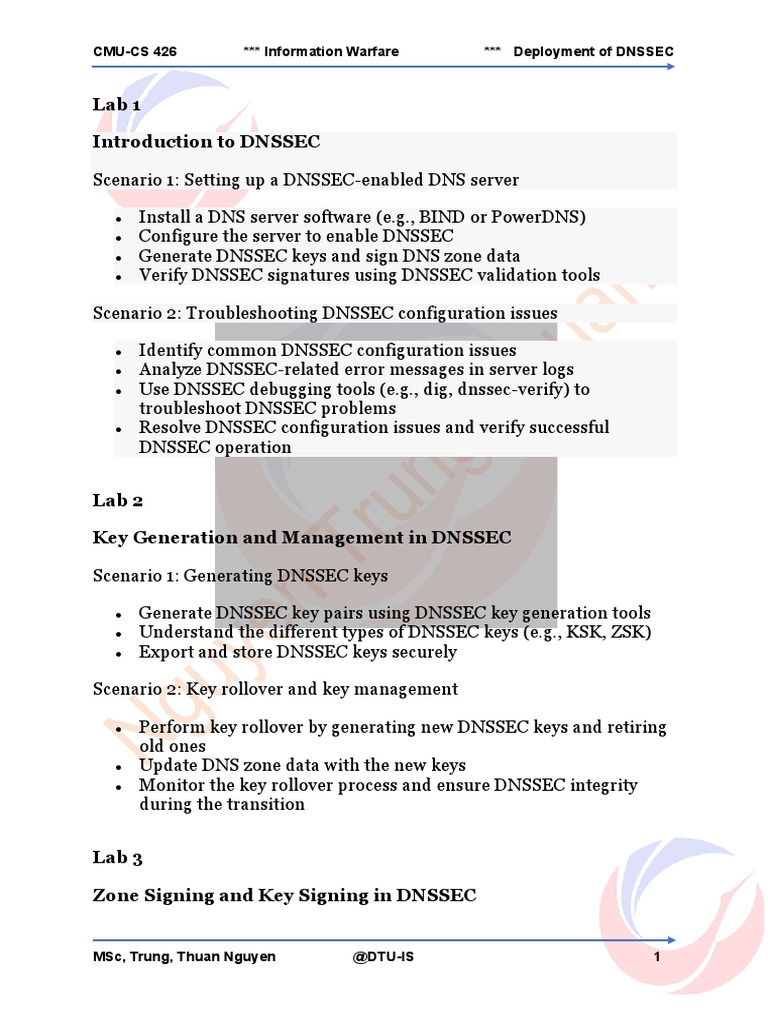 Lab9-Deployment of DNSSEC | PDF | Domain Name System | Information Technology Management
