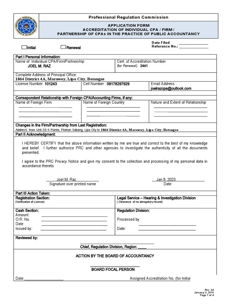 ACD-BOA-01 Rev 04 App Form Accreditation of Individual CPA Firm ...