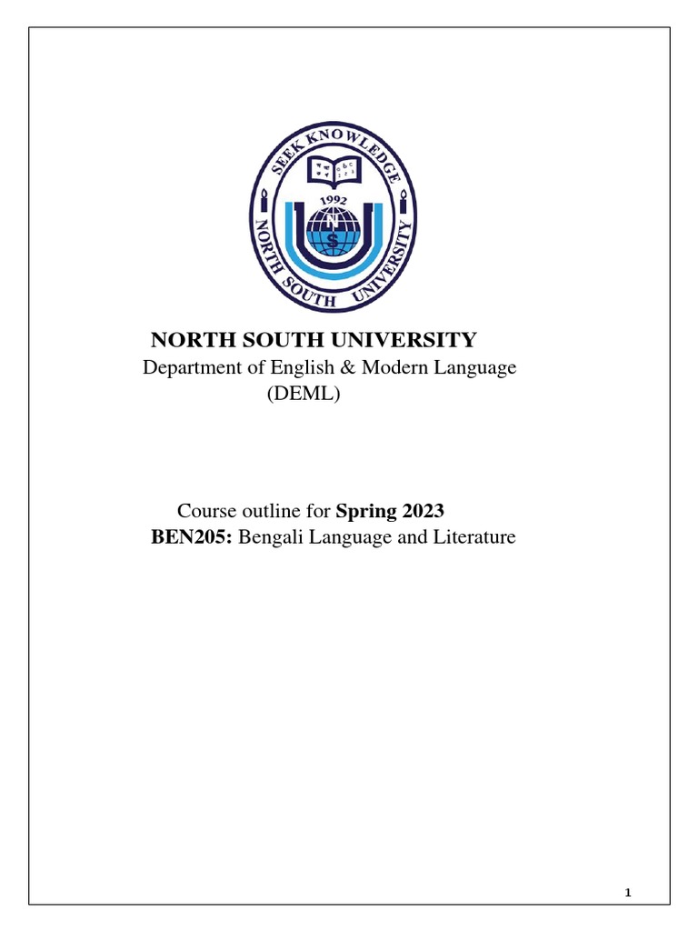 Course Outline (NJB), Spring 2023 | PDF