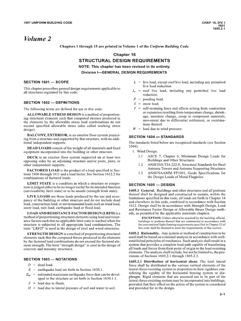 UBC 97 CH 16 | PDF