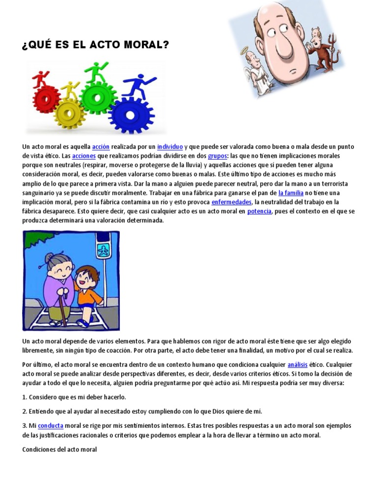 Qué Es El Acto Moral | PDF