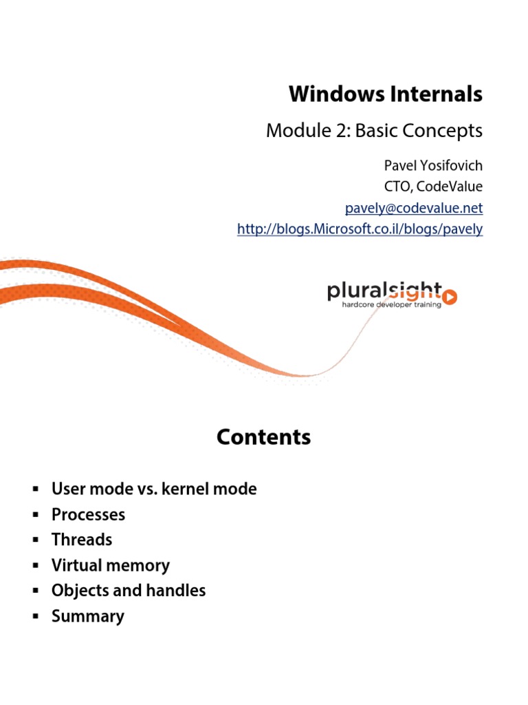2 Windows Internals m2 Slides | PDF
