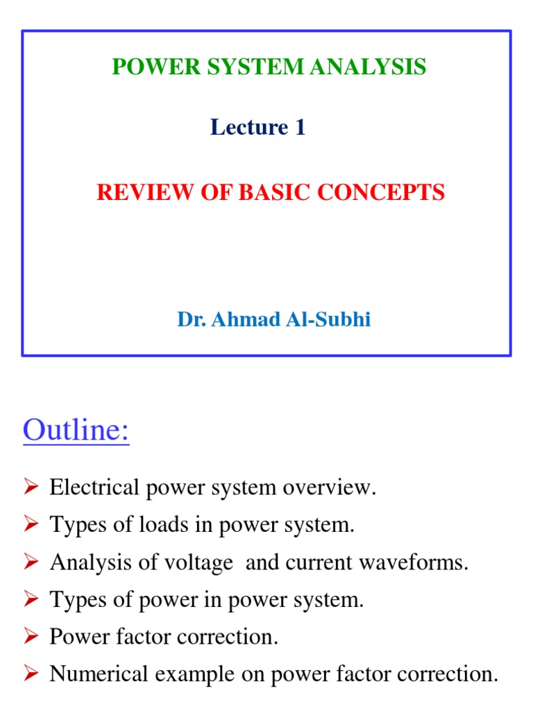 1 - Review of Basic Concepts | PDF | Electrical Impedance | Inductance