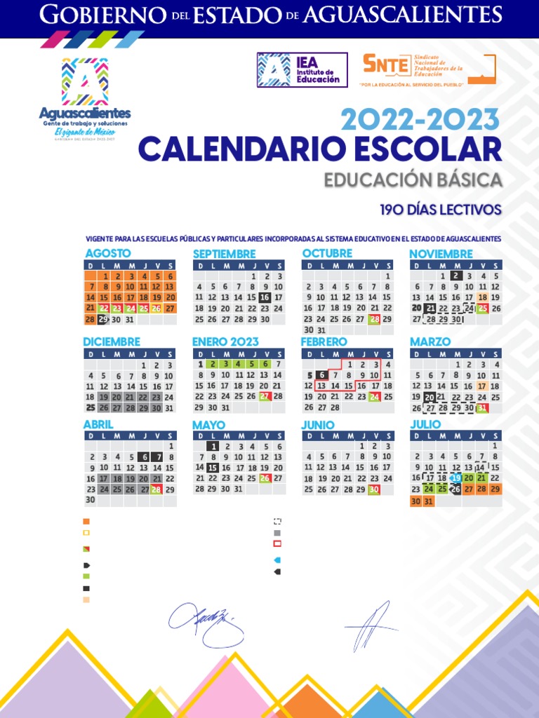 Calendario - Escolar - 2022 - 2023 | PDF