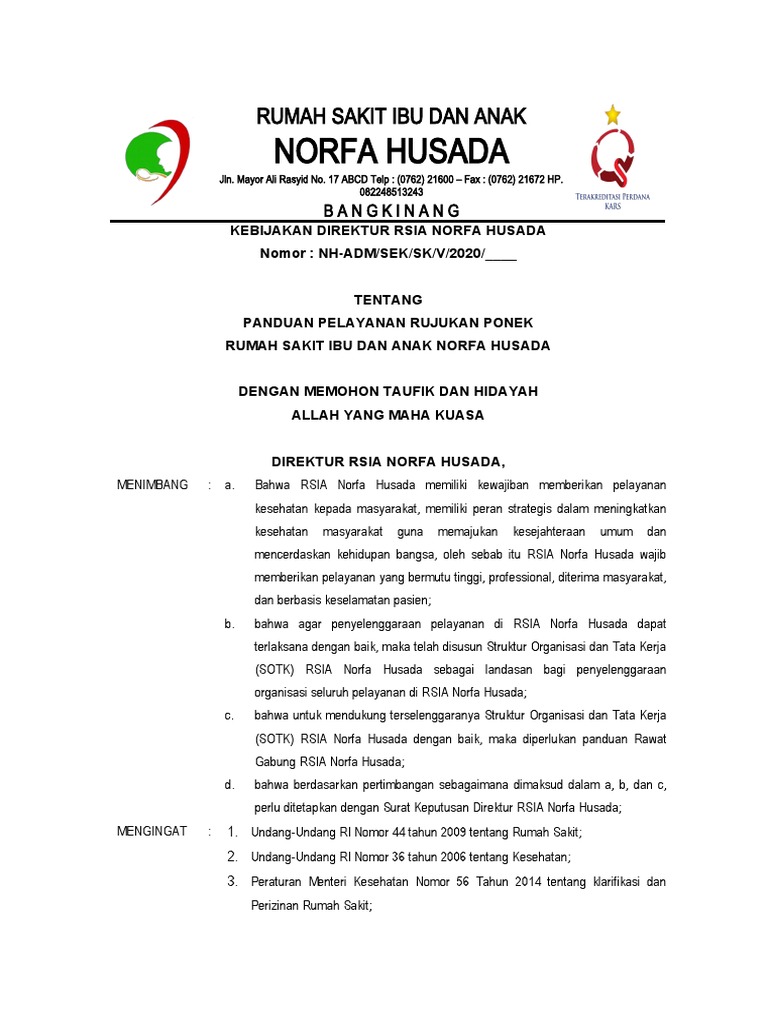 Panduan Rujukan Ponek | PDF