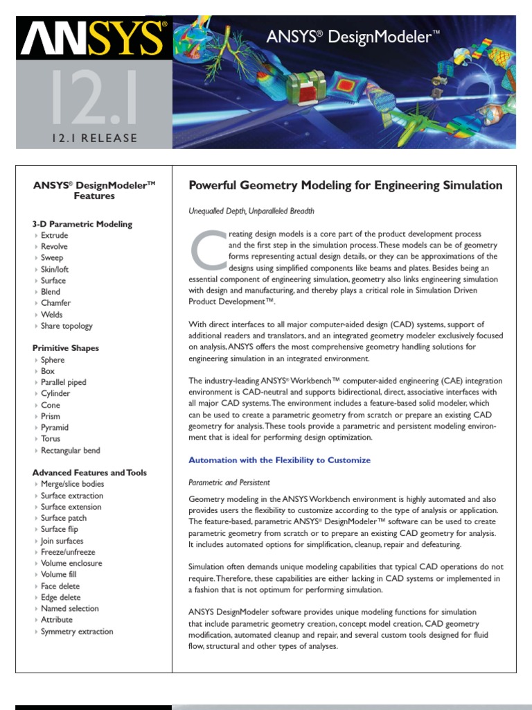 12.1 ANSYS DesignModeler | PDF