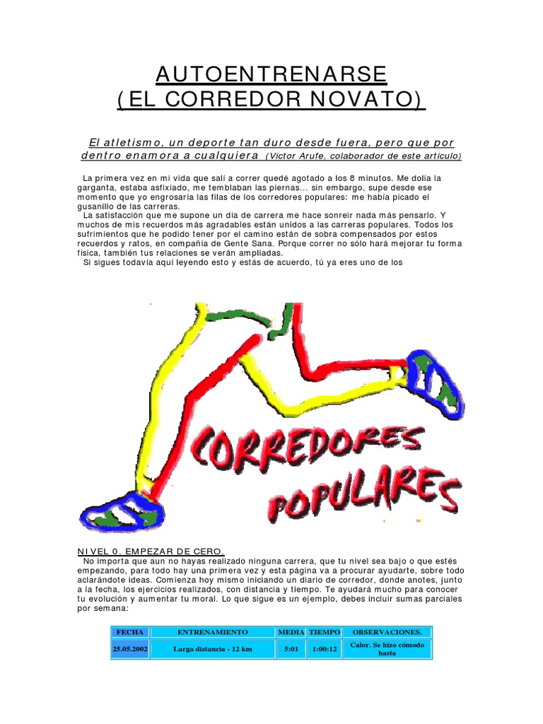 El Corredor Novato | PDF | Corriendo | Ejercicio aerobico