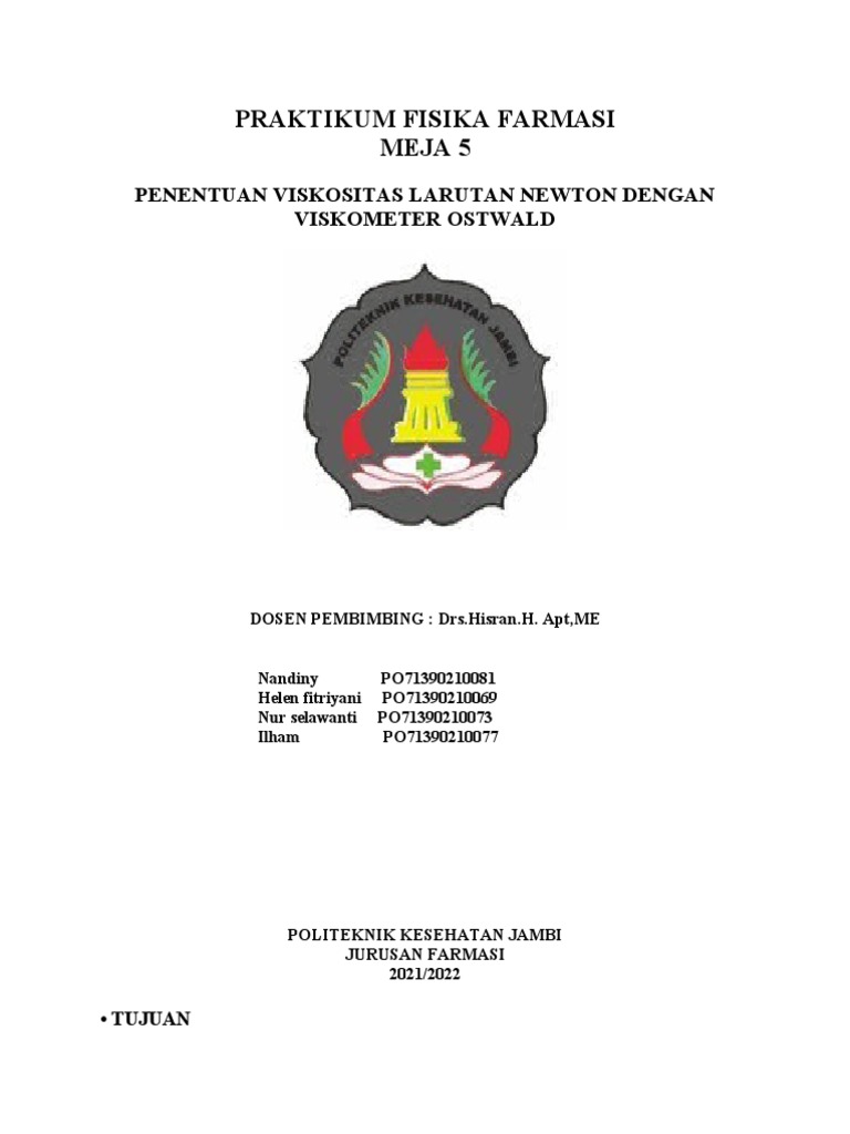 Viskositas Larutan dengan Viskometer Ostwald | PDF