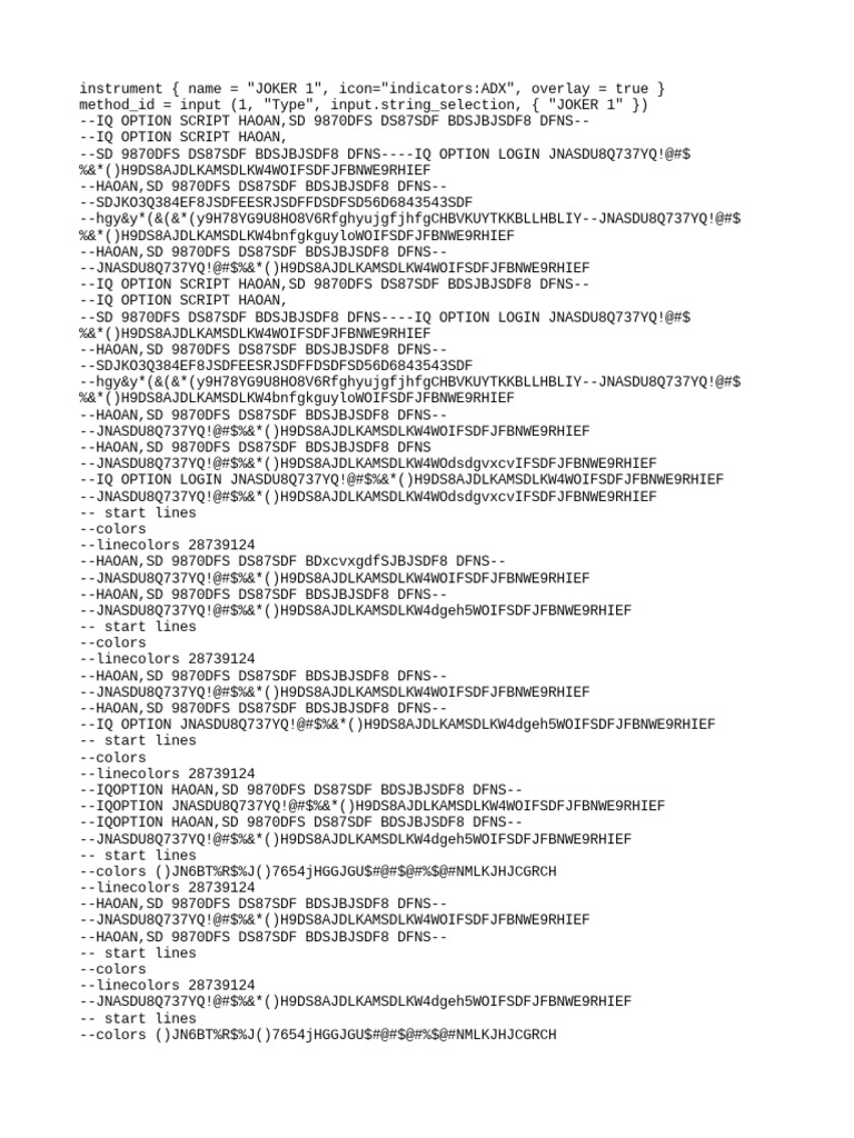 Script JOKER 1 para IQ Option 2025 | PDF