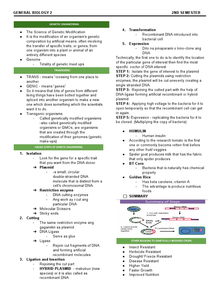 Gen Bio 2 Reviewer | PDF
