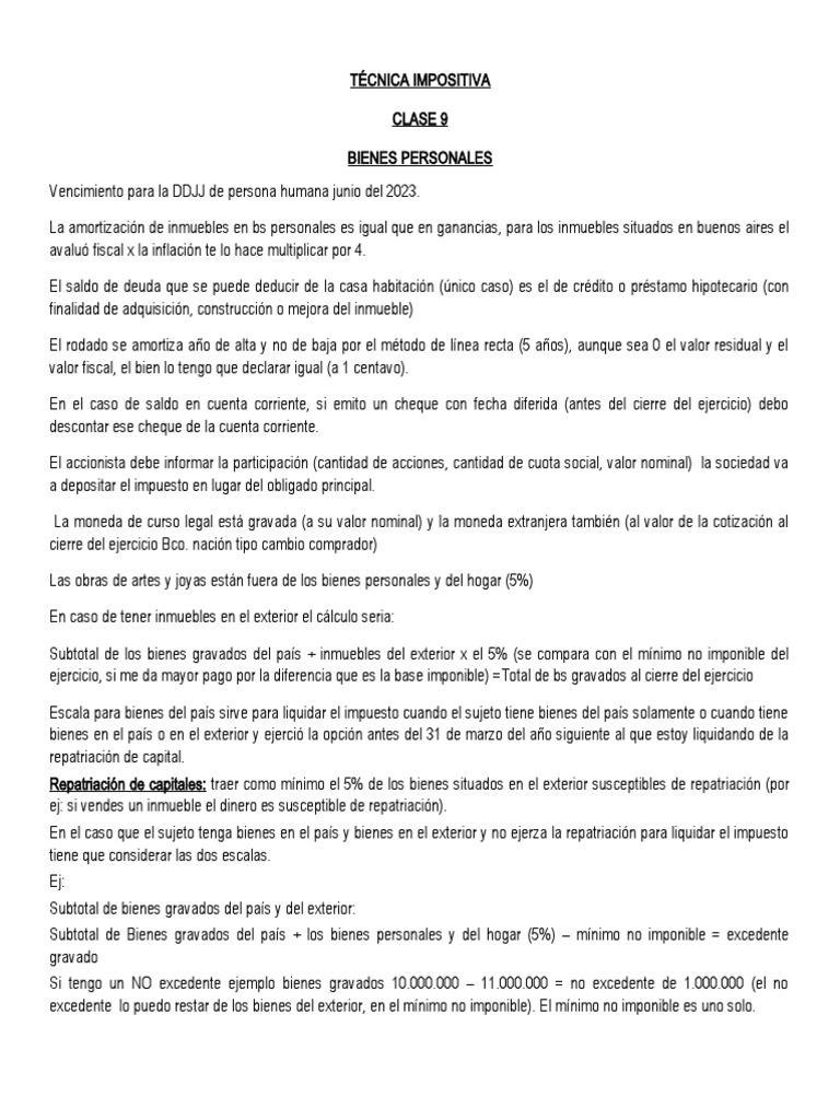 Técnica Impositiva 1 - Clase 9 | PDF | Impuestos | Dividendo Técnica Impositiva 1 - Clase 9 | PDF | Impuestos | Dividendo