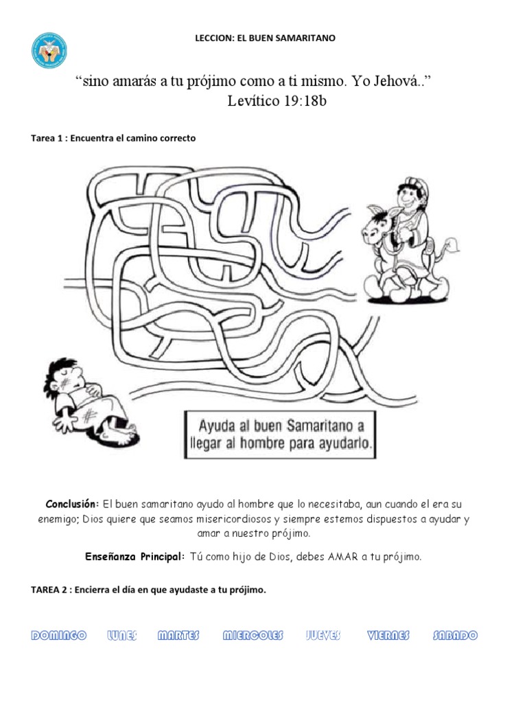 tarea leccion el buen samaritano | PDF