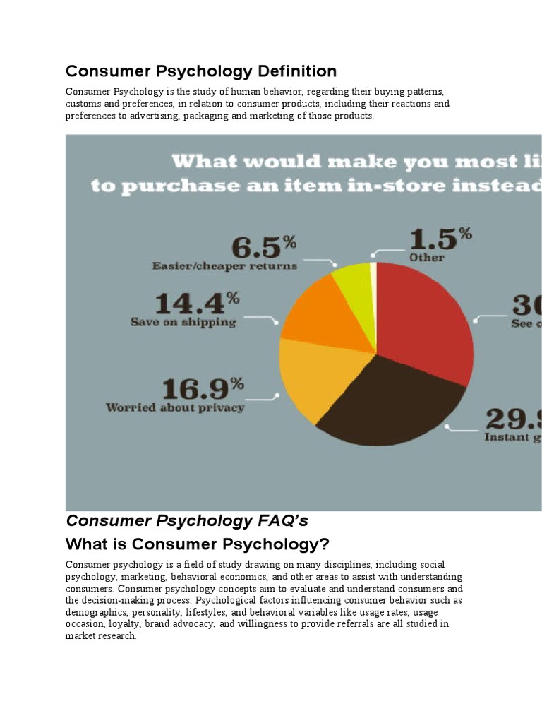 Consumer Pyscology-An Introduction and Its Brief History | PDF ...