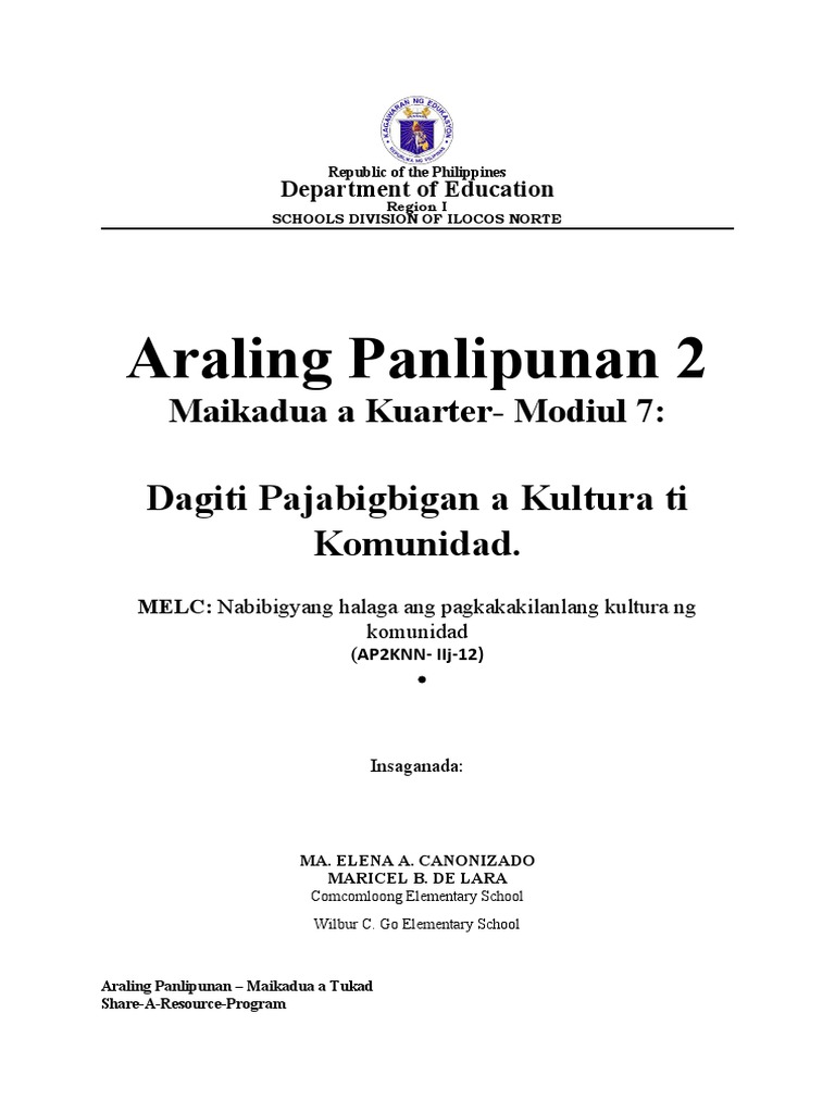 Ap2 q2 Week7 8 Mod7 Ap2knn Iij 12 Ma. Elena Maricel RTN Final Edit | PDF